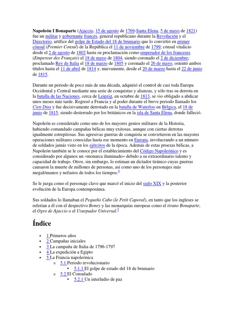 Los Cuentos de Napoleon | PDF | Napoleón | Primer imperio francés