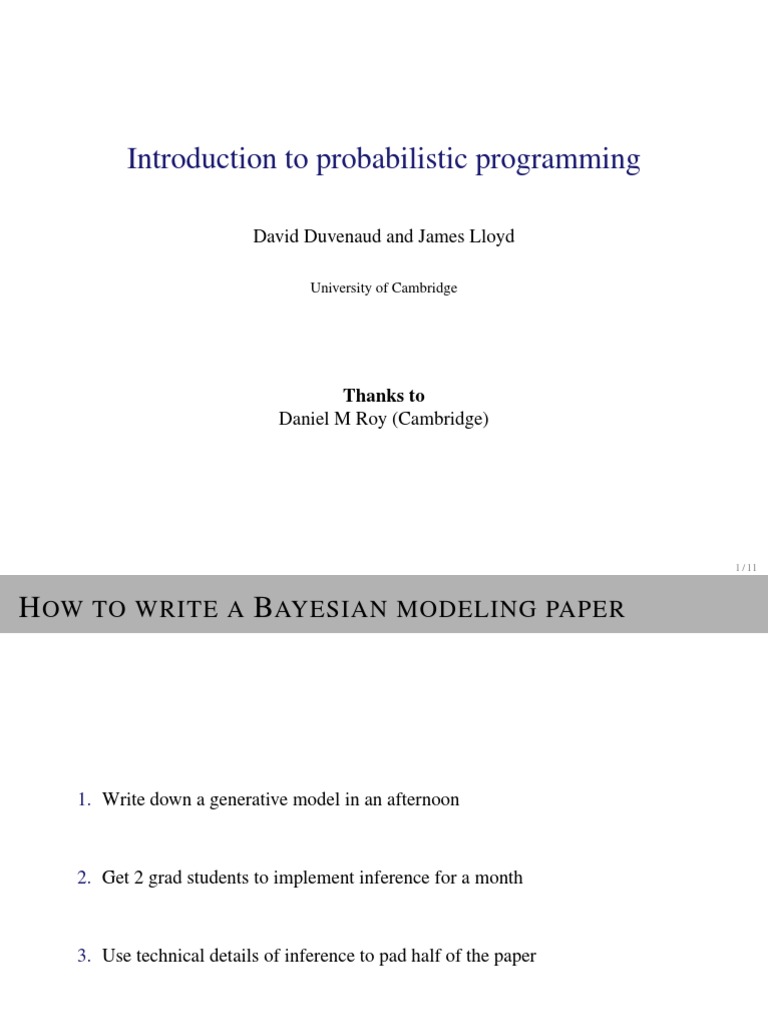 Probabilistic Programming Introduction | PDF | Statistical Inference | Normal Distribution
