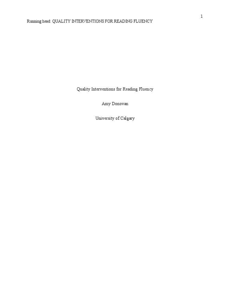 Paper Reading Fluency | PDF | School Psychology | Reading Comprehension