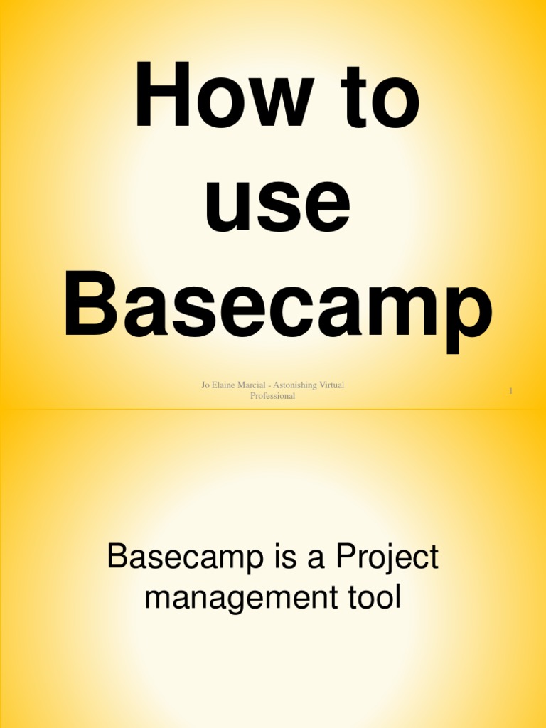 How To Use Basecamp | PDF | Multimedia | World Wide Web
