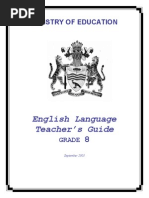 Grade 8 Teacher Guide For English | PDF | Curriculum | Teachers