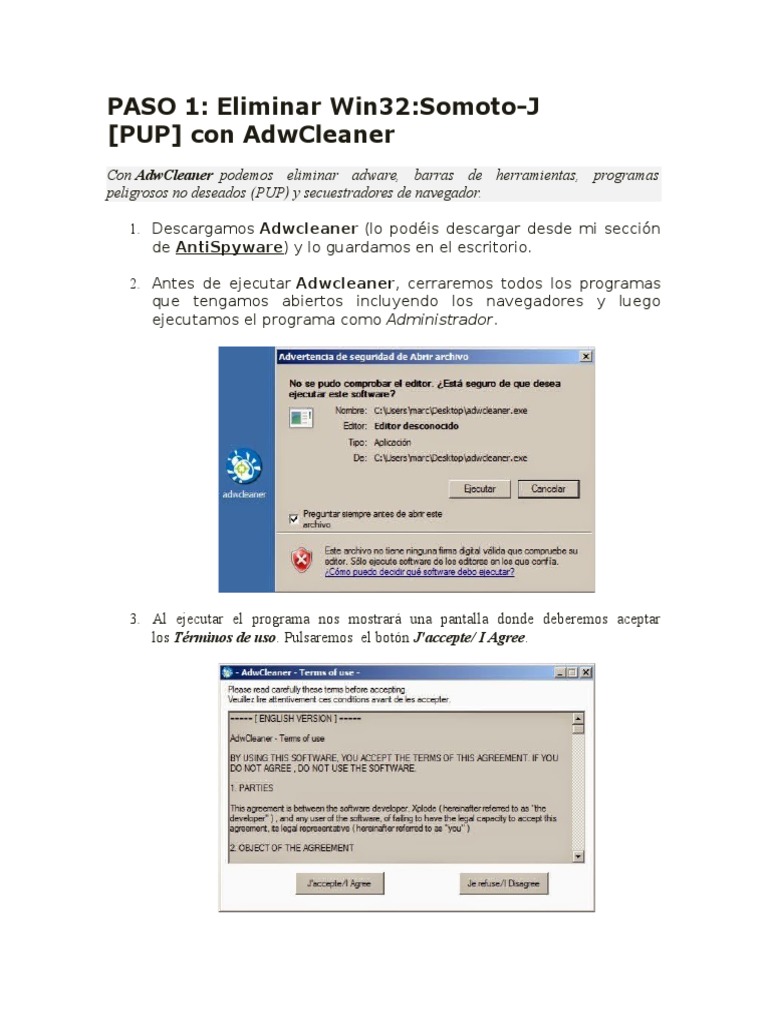 Elimina Win32:Somoto-J PUP en 5 pasos | PDF | Informática | Software