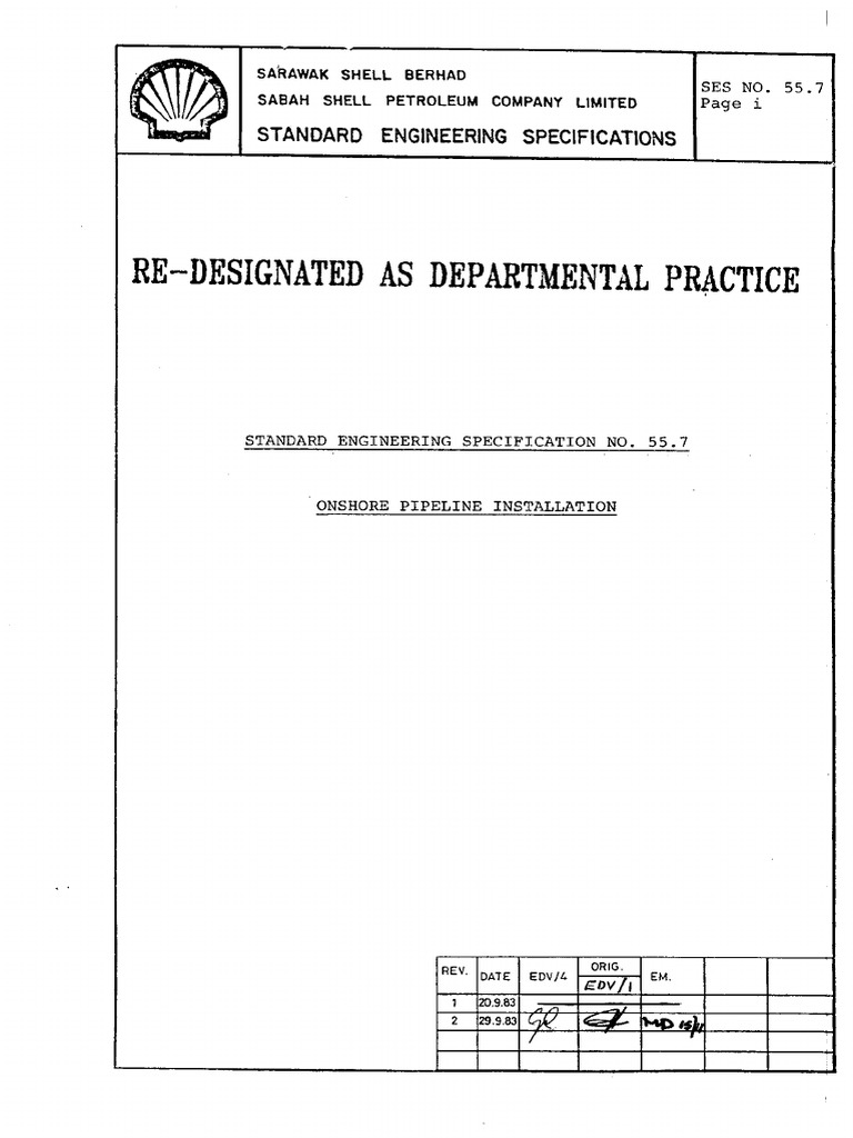 Shell Standard Engineering Specification | PDF
