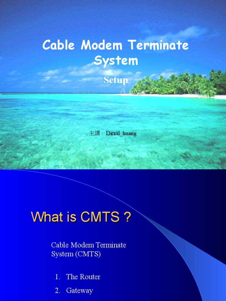 Cable Modem Terminate System: Setup | PDF | Ip Address | File Transfer ...