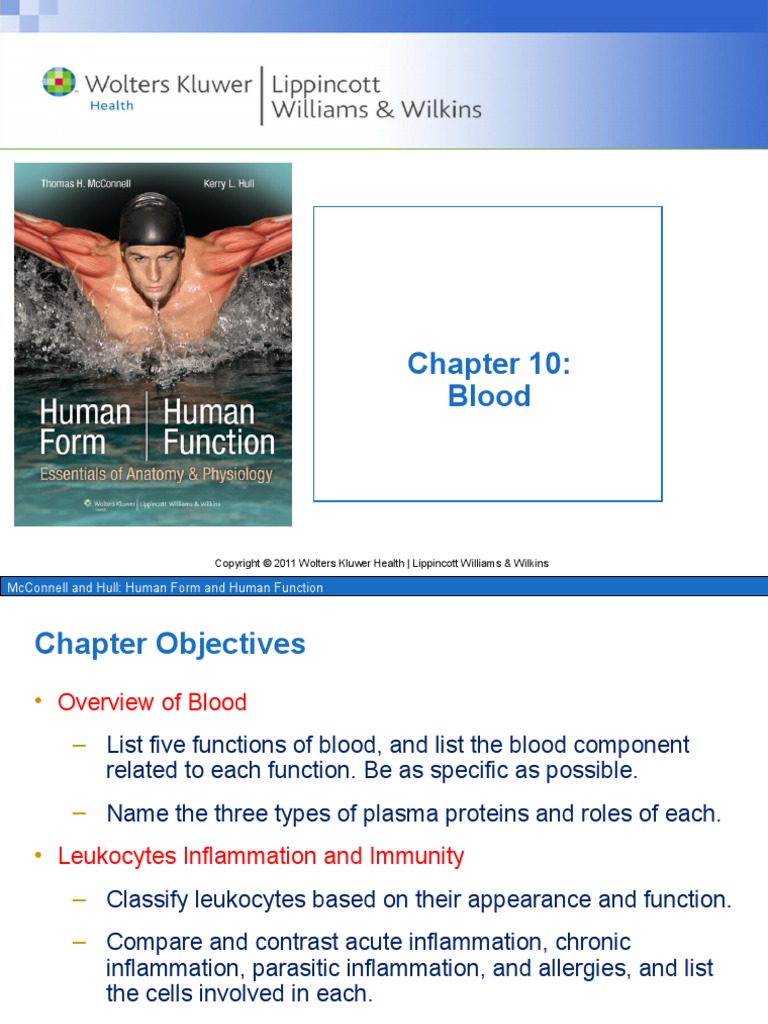 Chapter 10 Blood Power Point | PDF | Coagulation | White Blood Cell