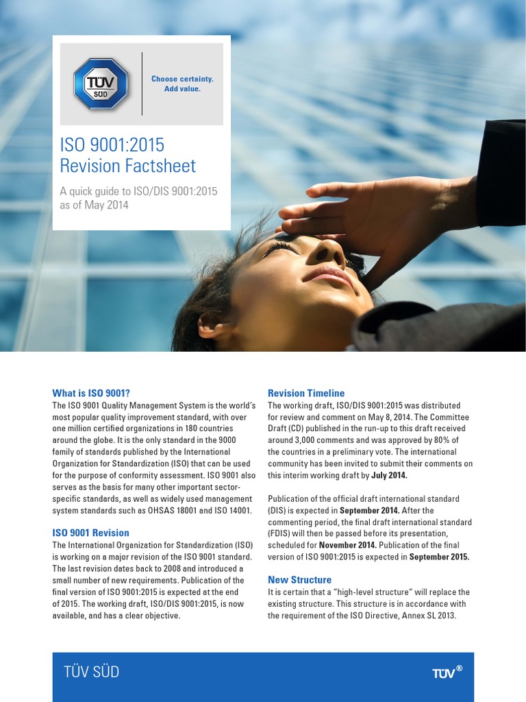 Iso 9001 2015 Revision Factsheet Us | PDF | International Organization ...