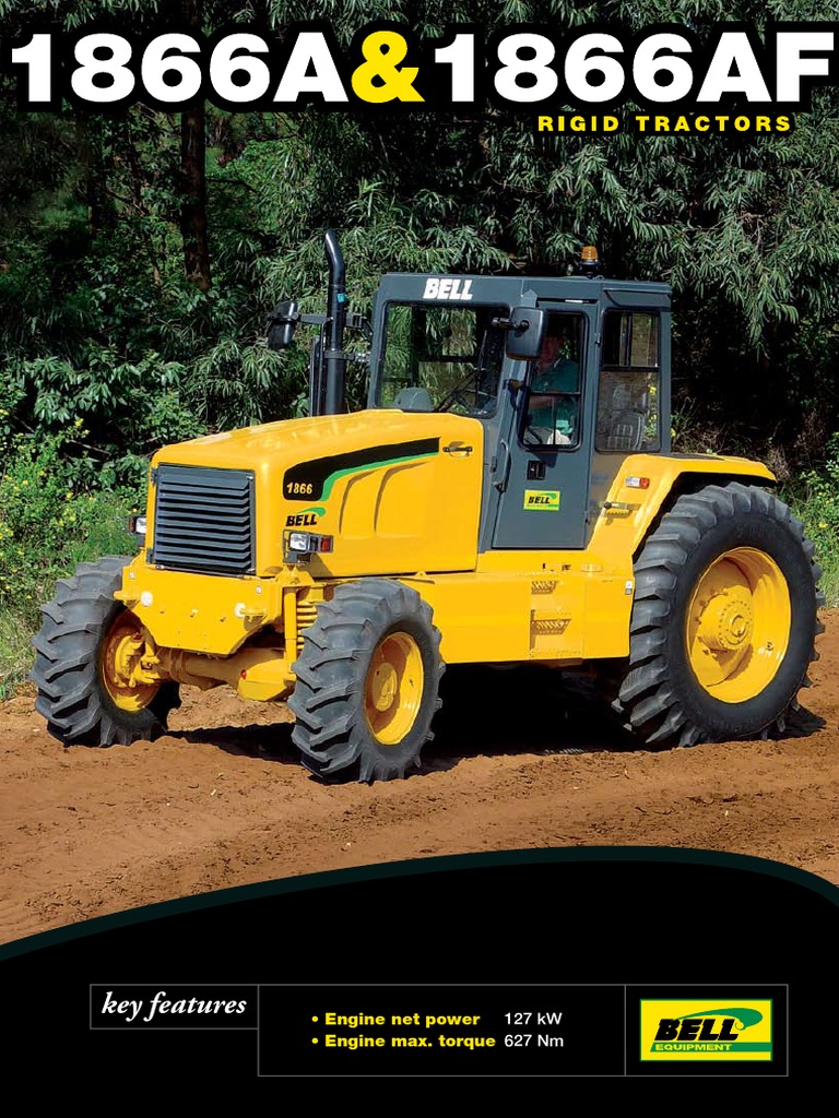 Bell 1866A & 1866AF Tractor Specs | PDF | Gear | Four Wheel Drive