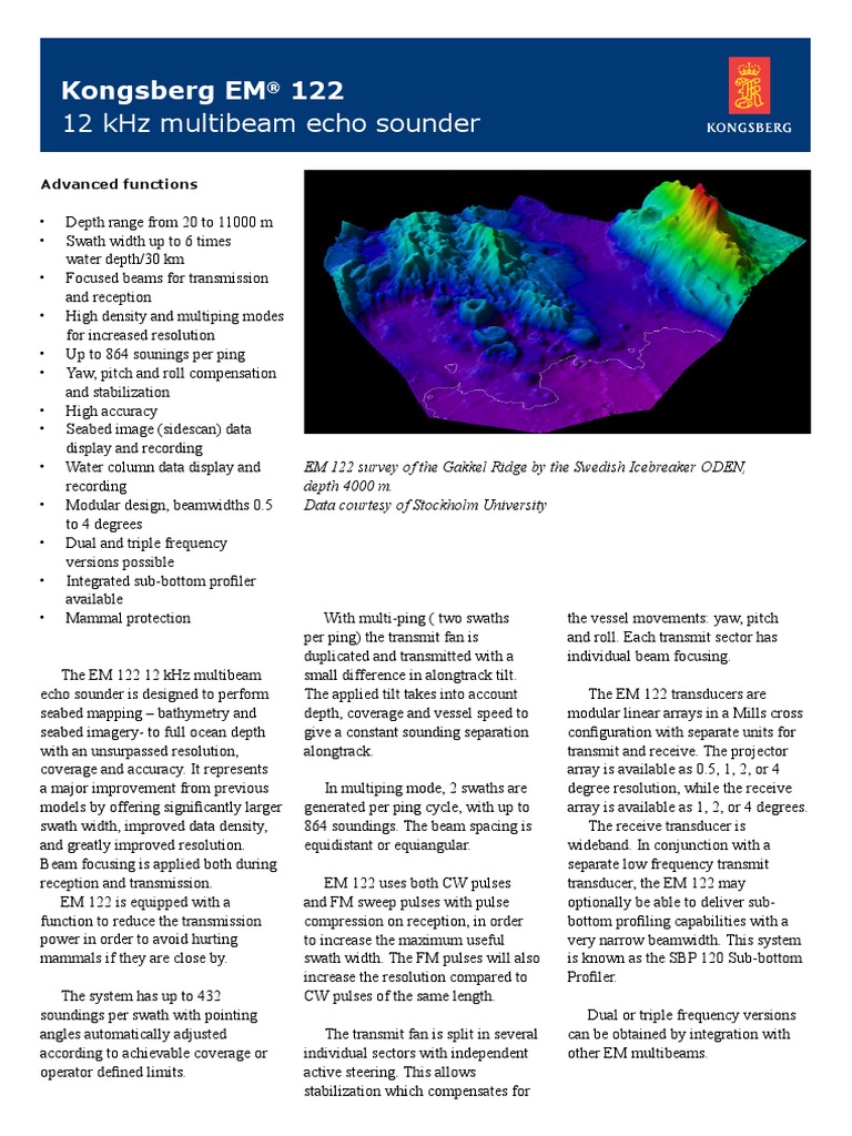7 EM-122 Product Specification | PDF | Sonar | Telecommunications ...