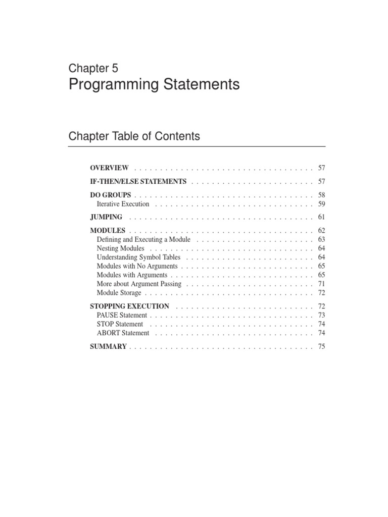 Programming Statements | PDF | Parameter (Computer Programming) | Control Flow