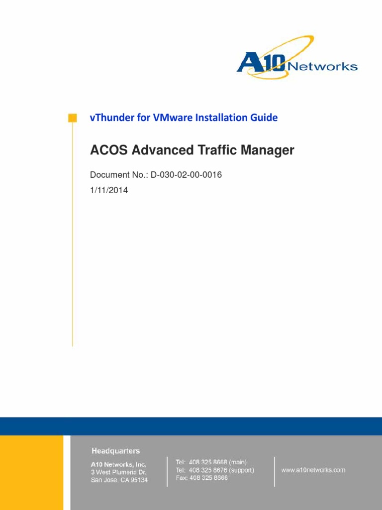 VThunder VMw-Install Guide | PDF | Command Line Interface | Ip Address