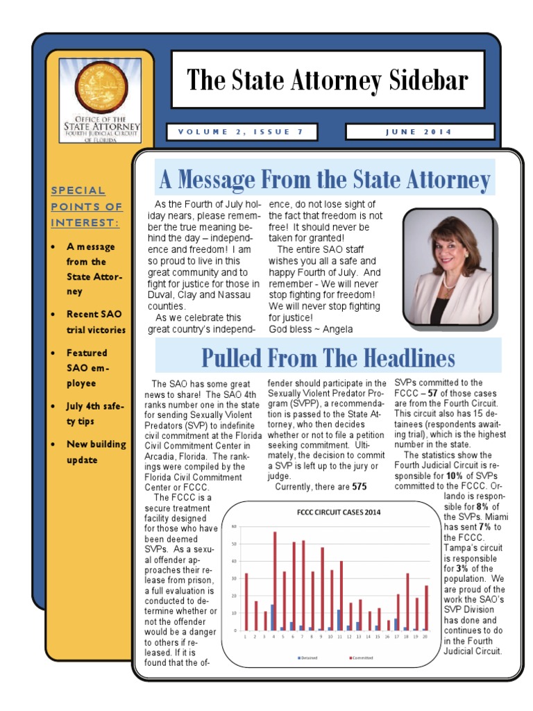 The State Attorney Sidebar: A Quarterly Newsletter from the State ...