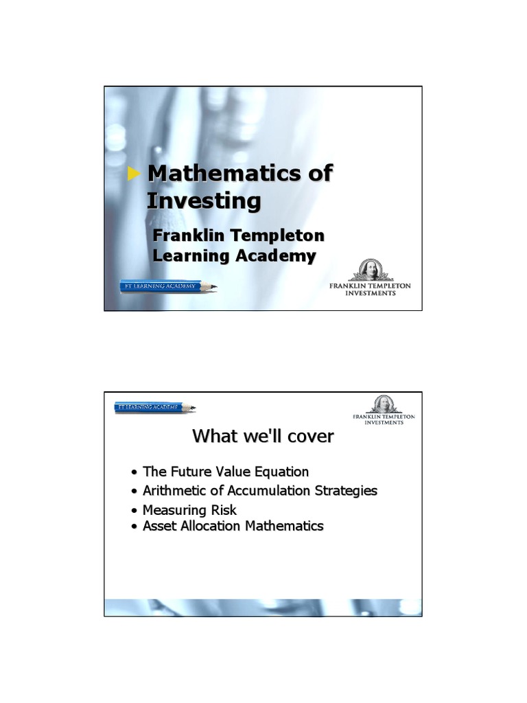 Mathematics Investing | PDF | Financial Risk | Beta (Finance)