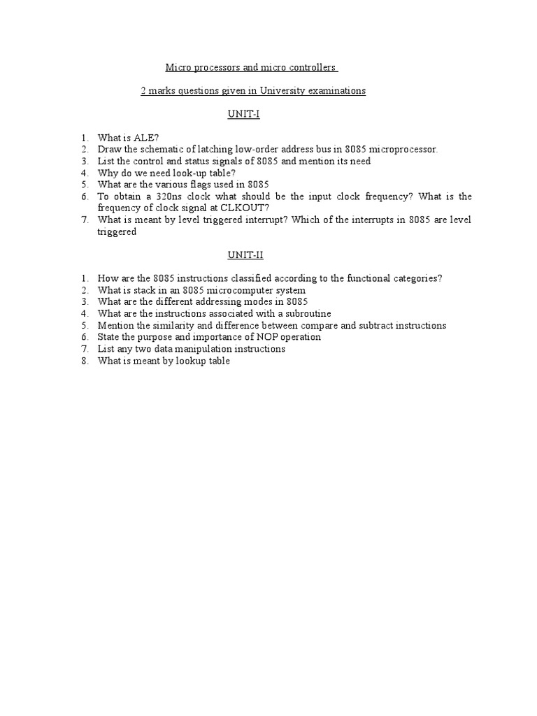 Ee6502 MPMC 2 Marks | PDF | Business | Computers