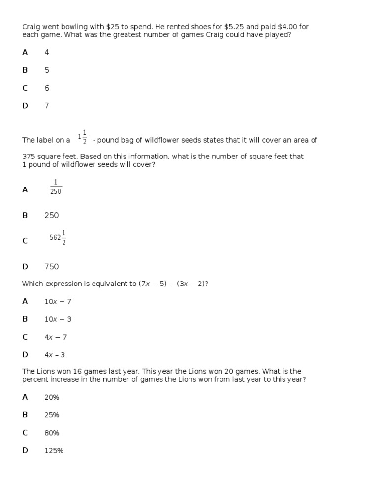 7th Grade Math Assessment | PDF | Payroll | Economies