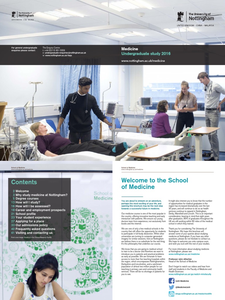 Medicine: Undergraduate Study 2016 | PDF | Medical School | Gce ...