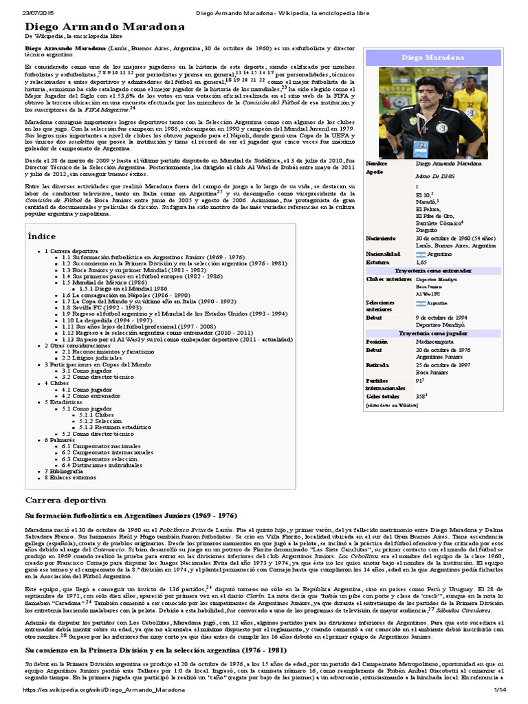 Diego Armando Maradona - JJ | PDF | Diego Maradona | A.C. Milan