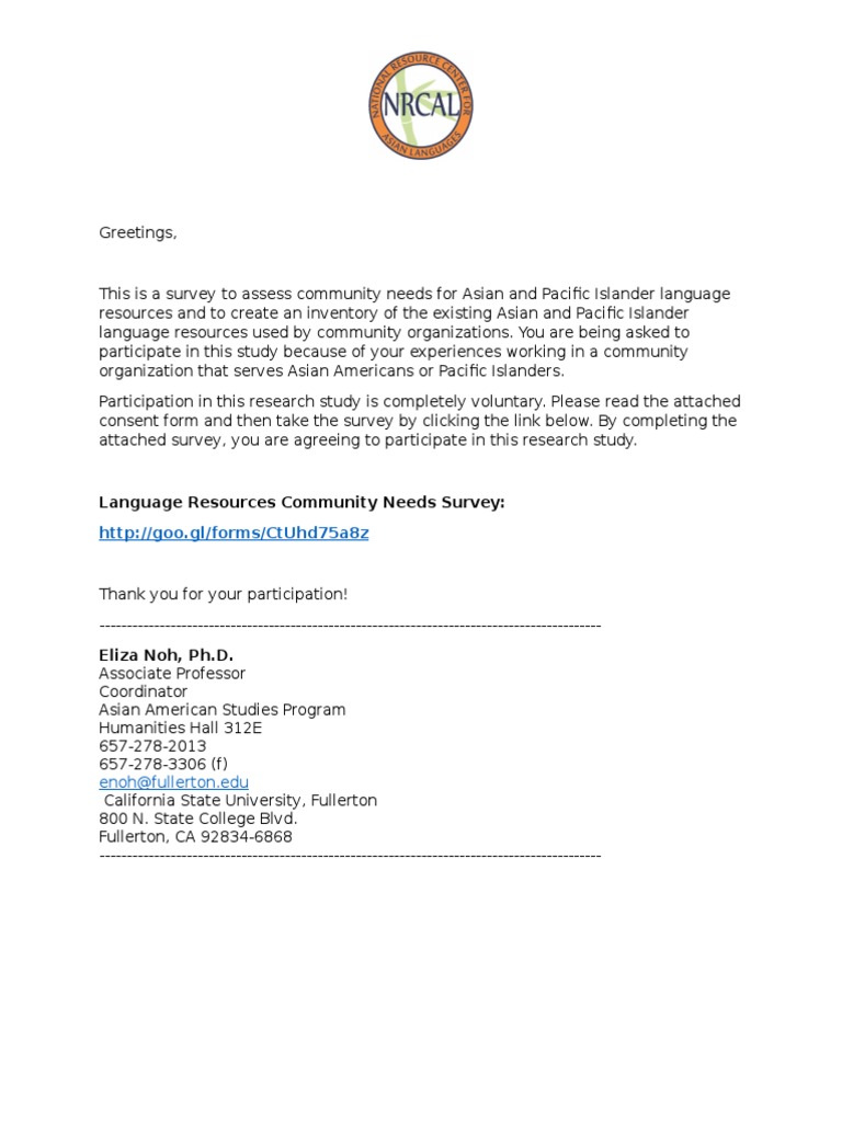 Survey Letter | PDF | Social Science