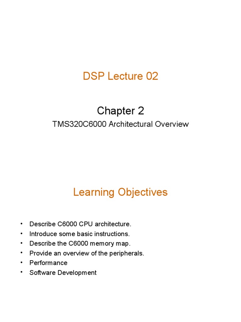 Dsp Lecture 02 Download Free Pdf Instruction Set 64 Bit Computing