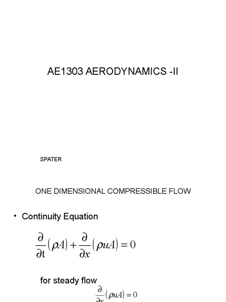 Aerodynamics 2 | PDF | Shock Wave | Compressible Flow