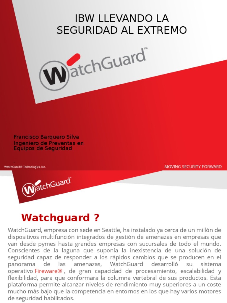 PresentBalanceador de Cargaacion de WatchGuard | PDF | Microprocesador | Hardware de la computadora