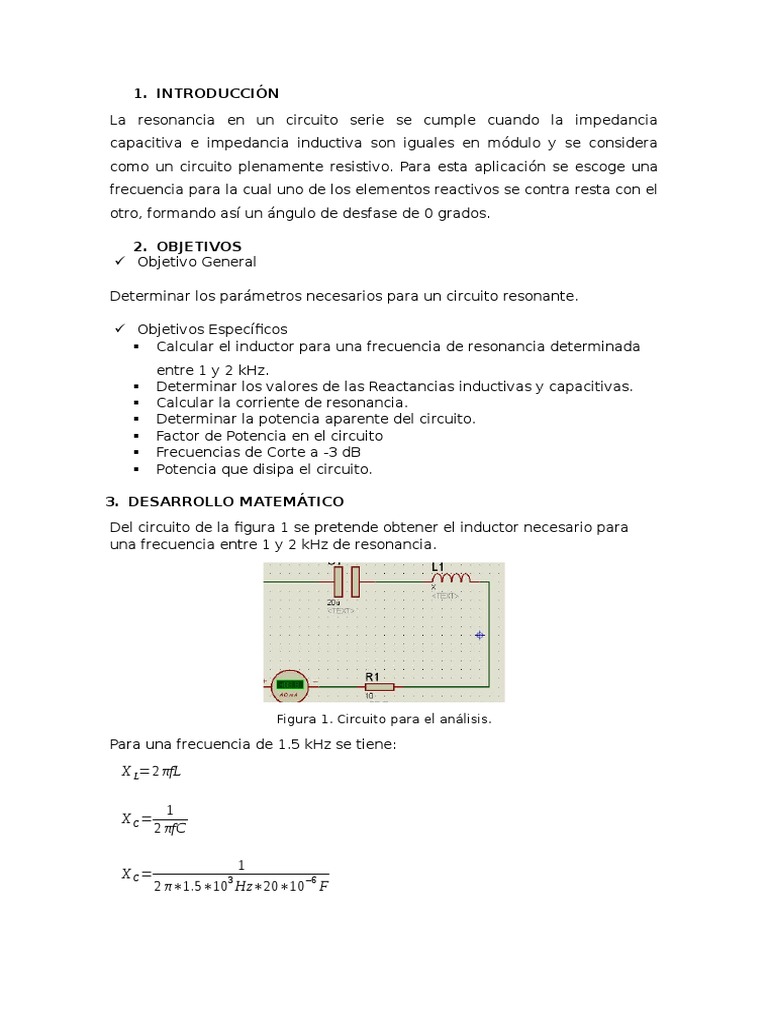 Resonancia en Serie | PDF | Energia electrica | Impedancia eléctrica Resonancia en Serie | PDF | Energia electrica | Impedancia eléctrica