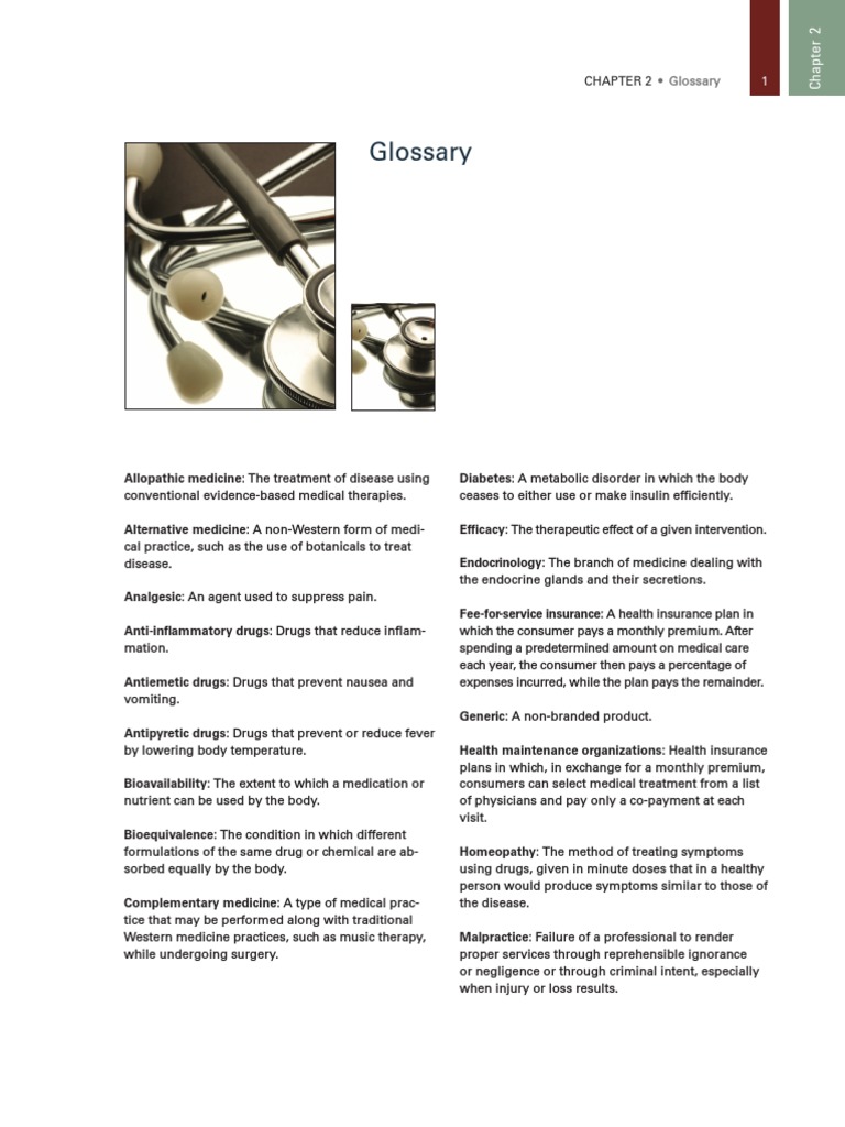 Chap2 Glossary | Download Free PDF | Physician | Pharmaceutical Drug
