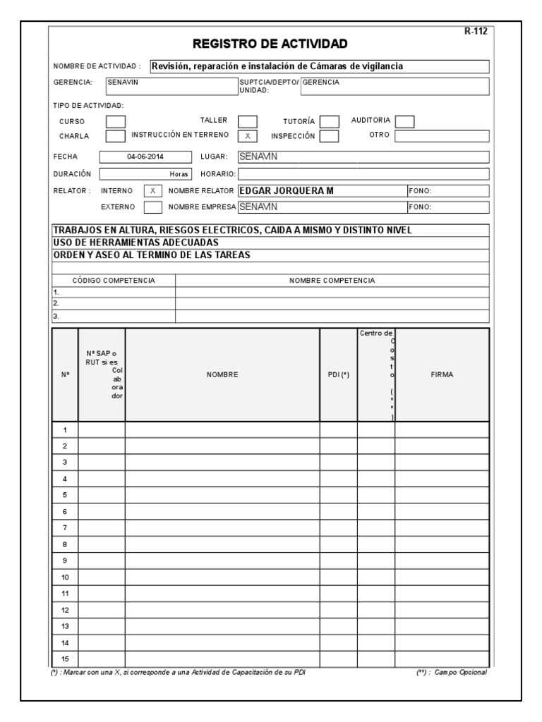Formulario R - 112 | PDF