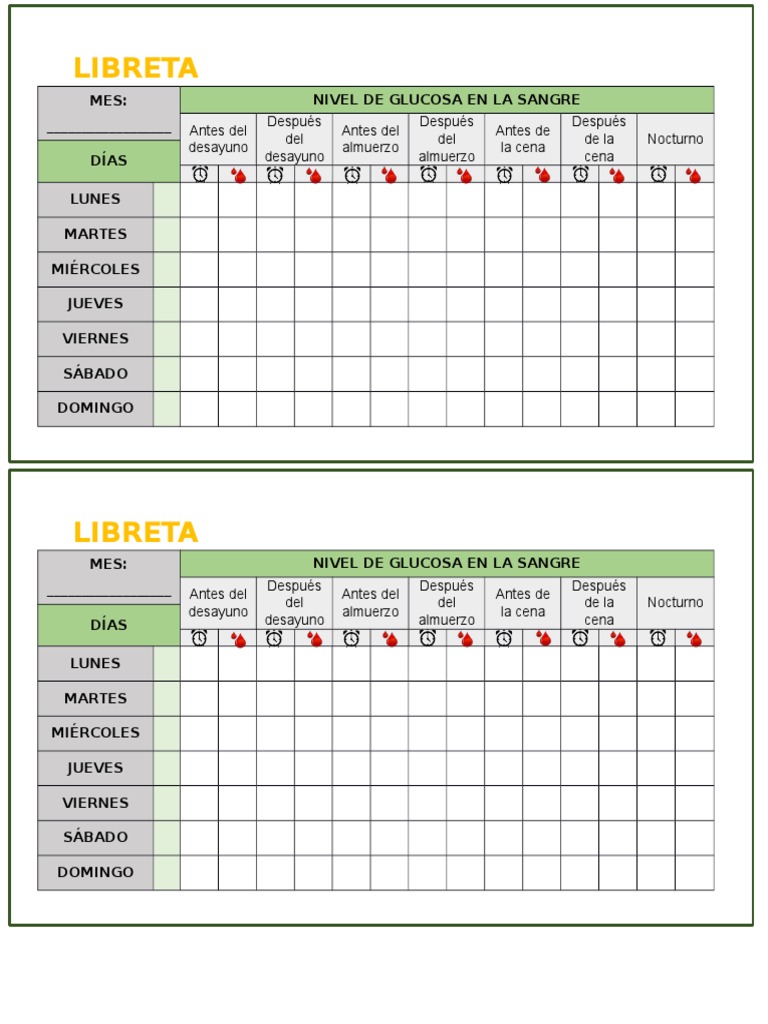 Formato para Control de Glucosa | PDF