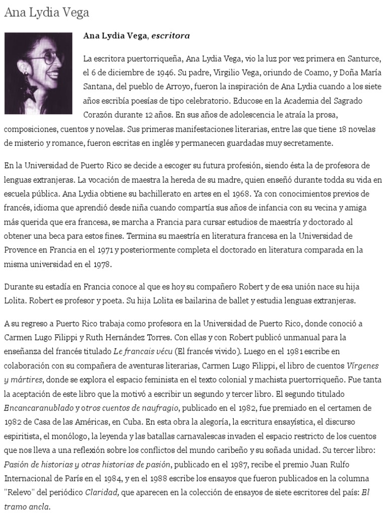 Ana Lydia Vega | PDF | Humor | Chistes