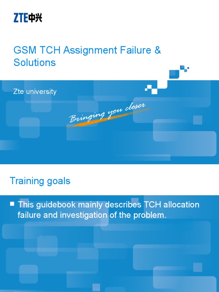 GSM TCH Assignment Failure & Solutions: Zte University | PDF | Wireless ...