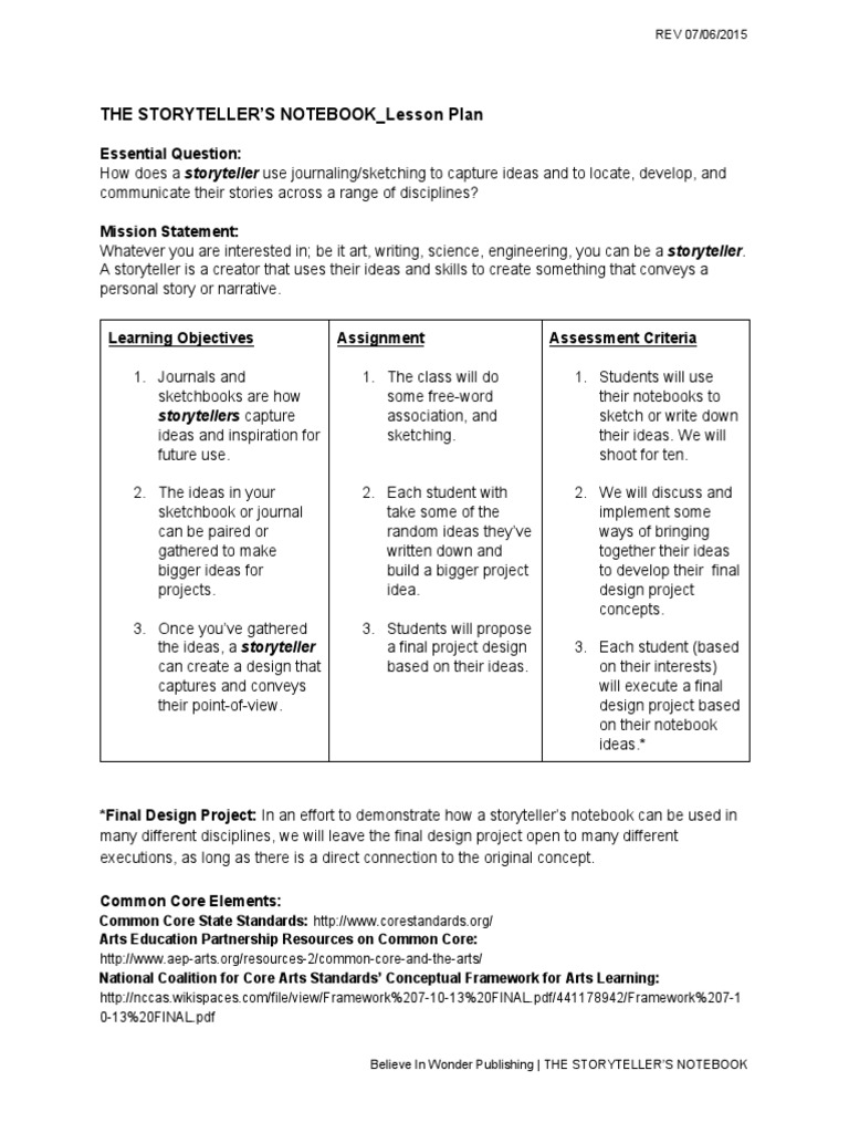 Storytelling Through Journaling & Sketching | PDF | Storytelling ...