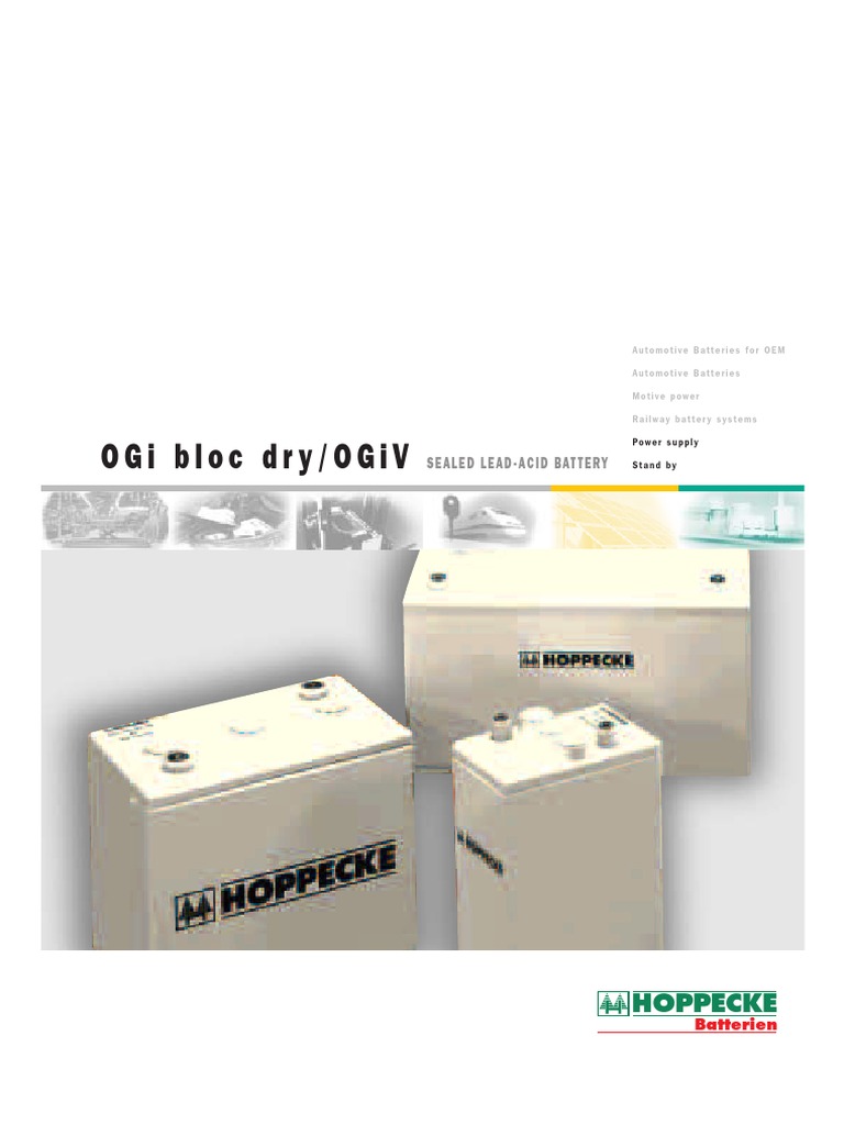 OGi Bloc Dry-OGiV Sealed Lead-Acid Battery | Battery (Electricity ...