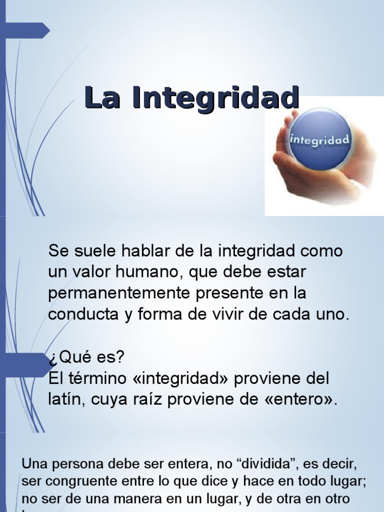 Integridad | Sicología y ciencia cognitiva | Aprendizaje