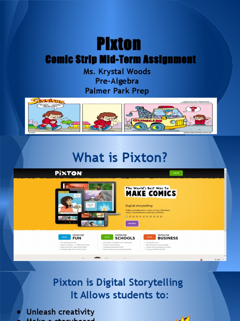 Pixton Comic Strip Mid-Term Project | PDF