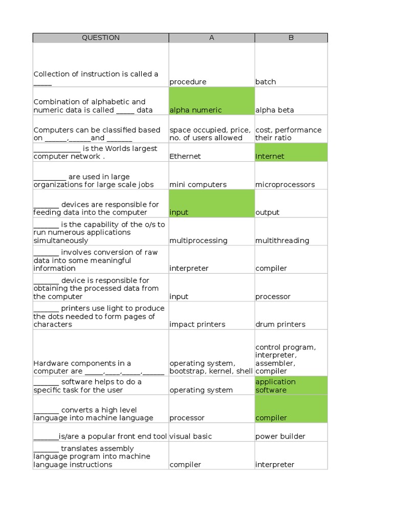 ICAI ITT Questions | Download Free PDF | File Transfer Protocol ...