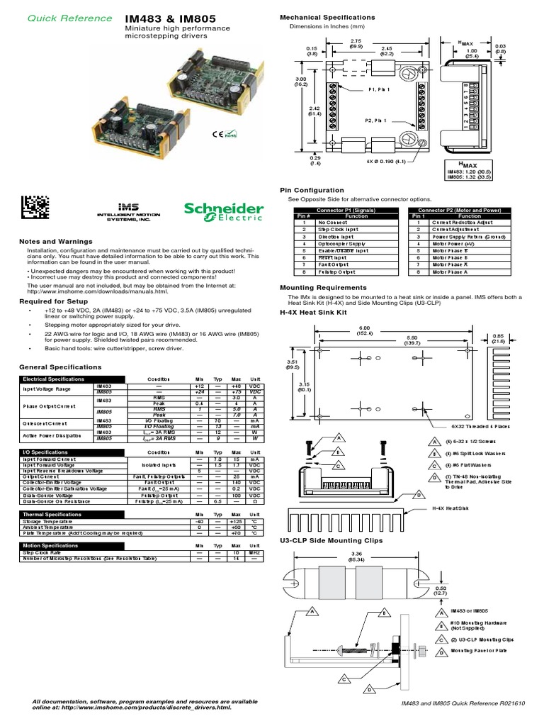 IM483 Manual | PDF | Power Supply | Electrical Connector