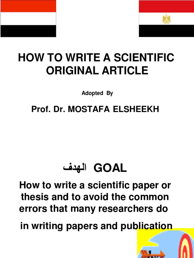 Writing a Scientific Original Article Guide | PDF | Abstract (Summary ...
