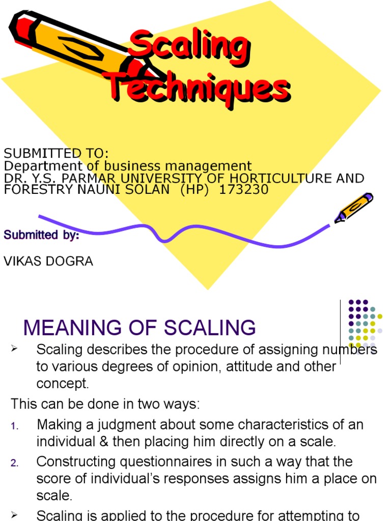 Scalling Techniques Pdf Likert Scale Evaluation Methods