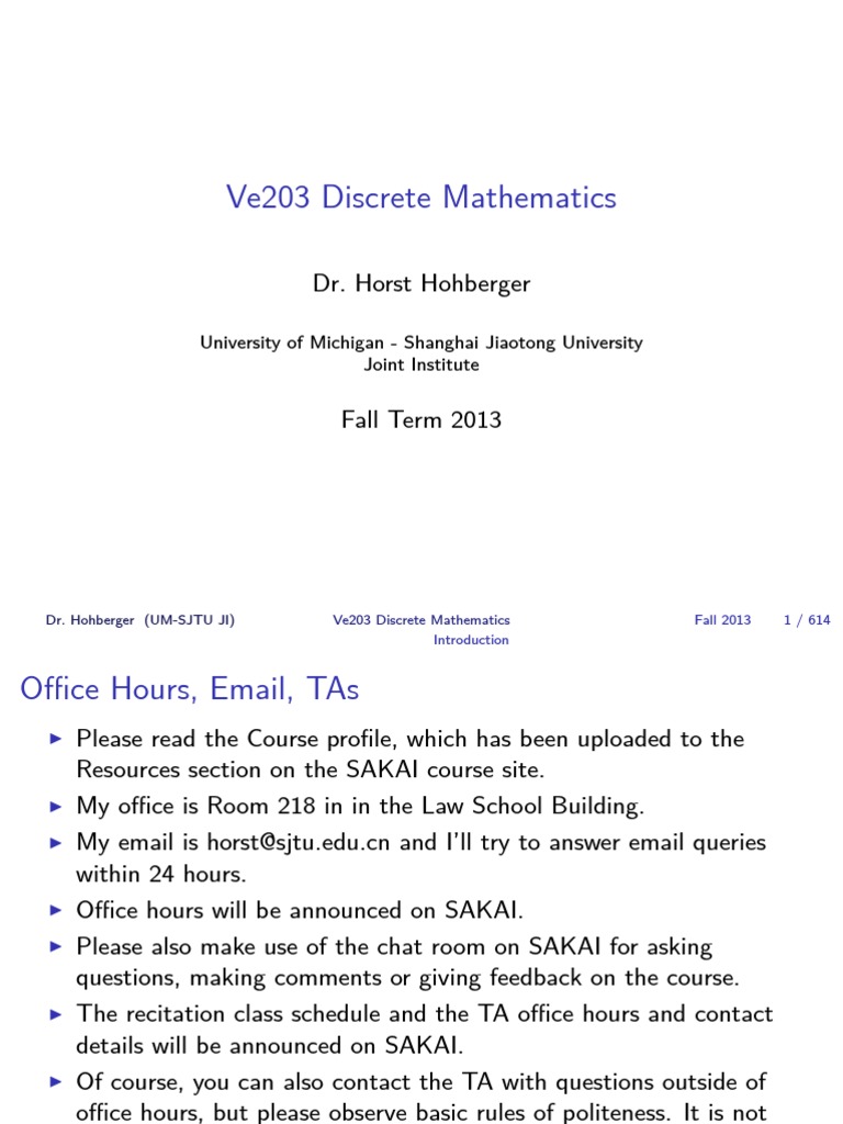 Discrete Mathematics Lecture Slides | PDF | Argument | Validity