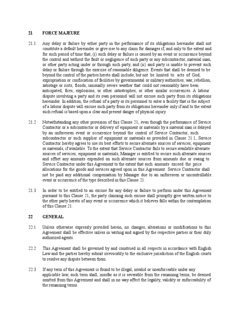 Force Majeure | PDF | Contractual Term | Private Law