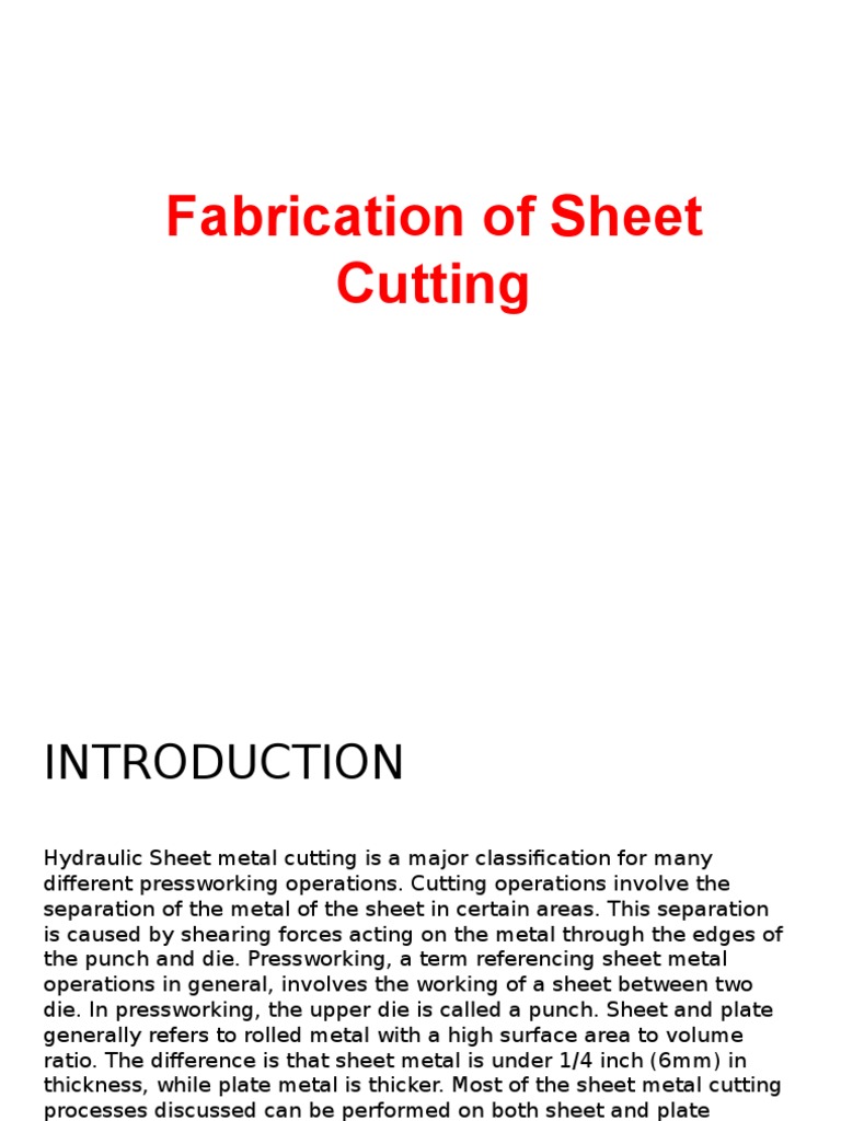 Sheet Cutting PDF | PDF | Sheet Metal | Welding