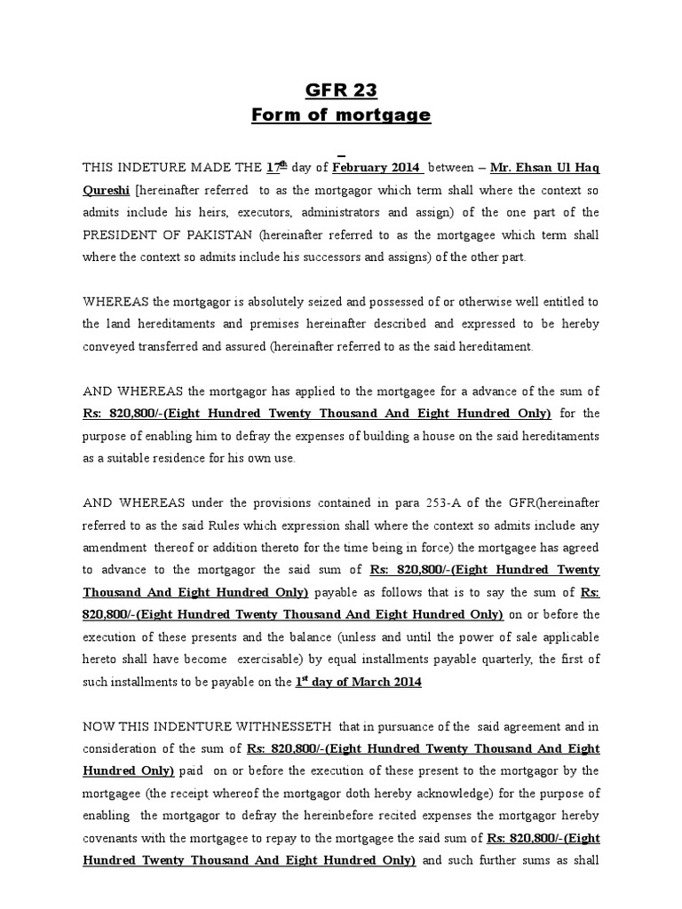 GFR 23 | PDF | Mortgage Law | Property