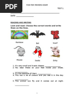 Movers Reading & Writing Sample Paper | PDF
