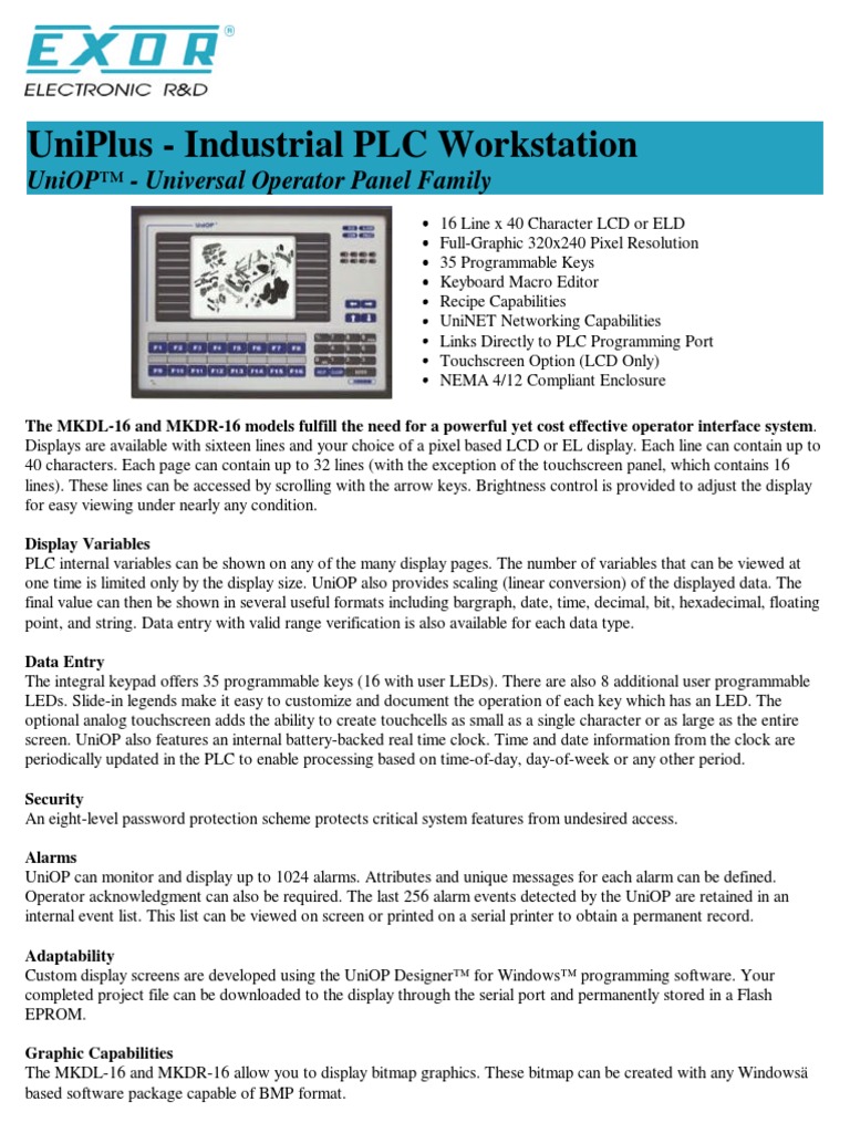Ihm Exor PDF | PDF | Programmable Logic Controller | Office Equipment