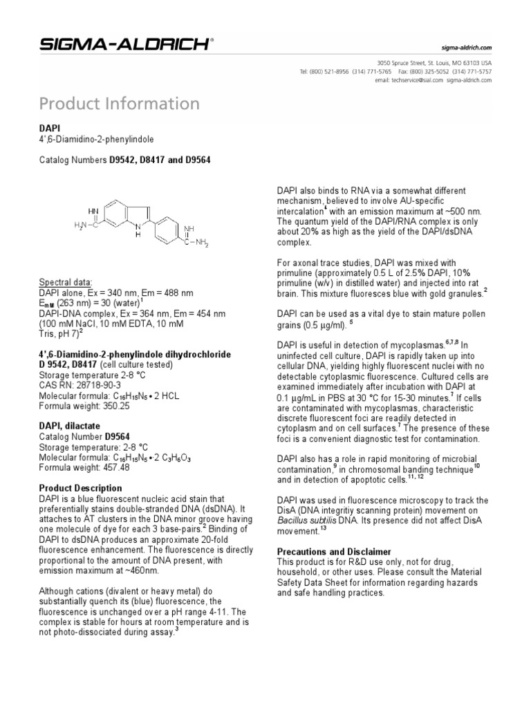Dapi Sigma | PDF | Dapi | Staining