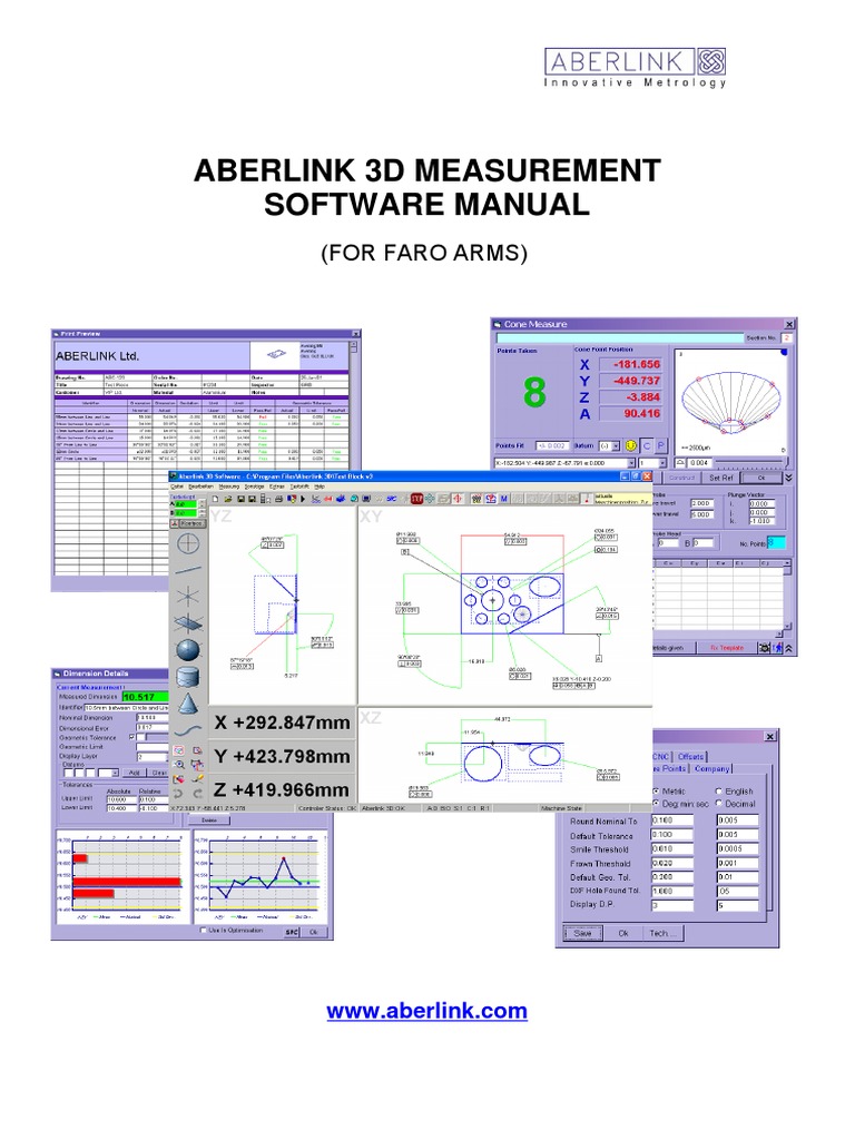 Aberlink 3D Faro PDF | PDF | Line (Geometry) | Button (Computing)