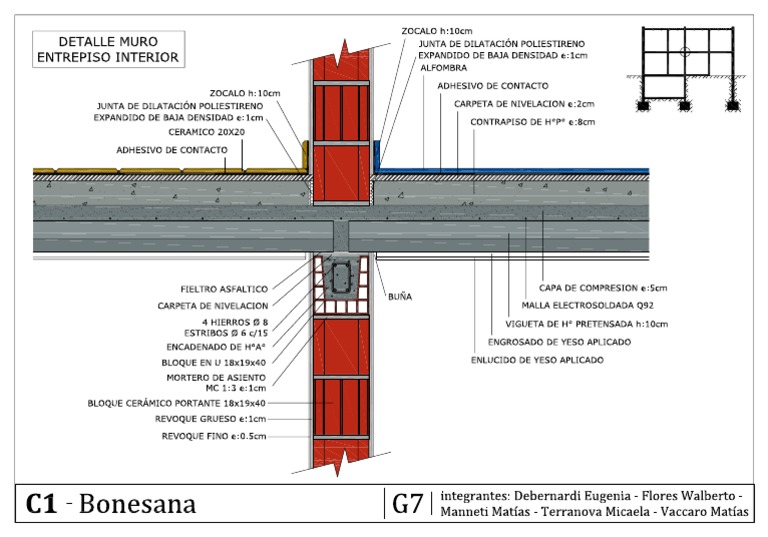 Detalle Muro Entrepiso Interior | PDF