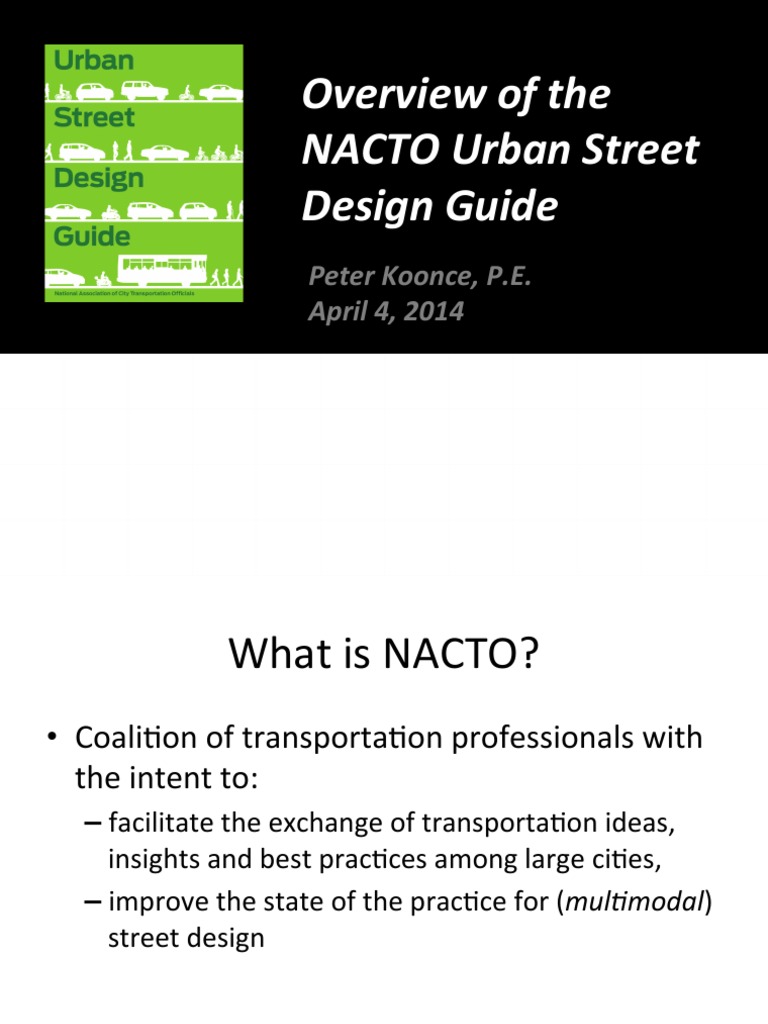 Overview of The NACTO Urban Street Design Guide | PDF | Traffic Light ...
