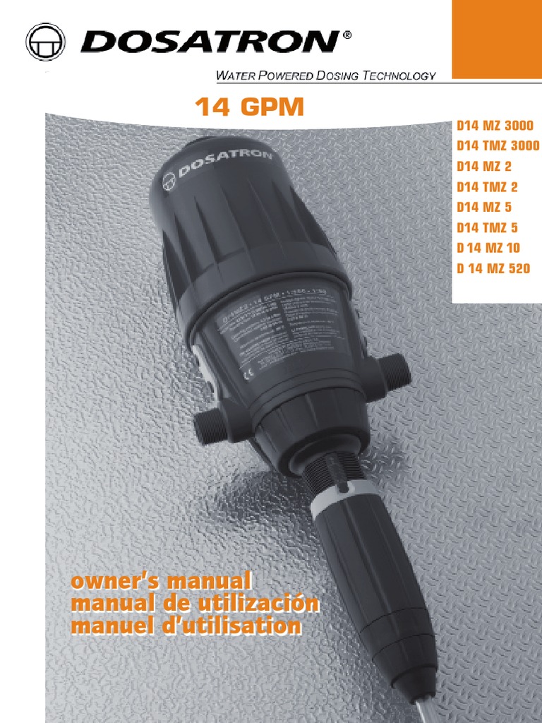 Dosatron-D14 US Manual | PDF