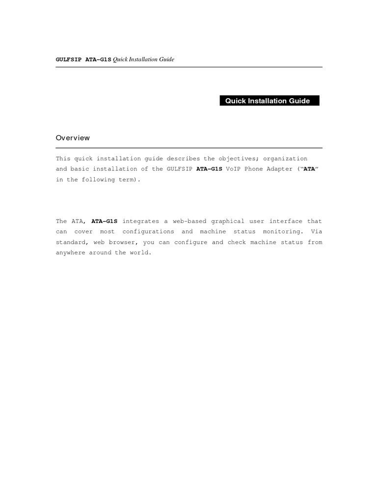 G1S Quick Guide | Download Free PDF | Ip Address | Port (Computer Networking)